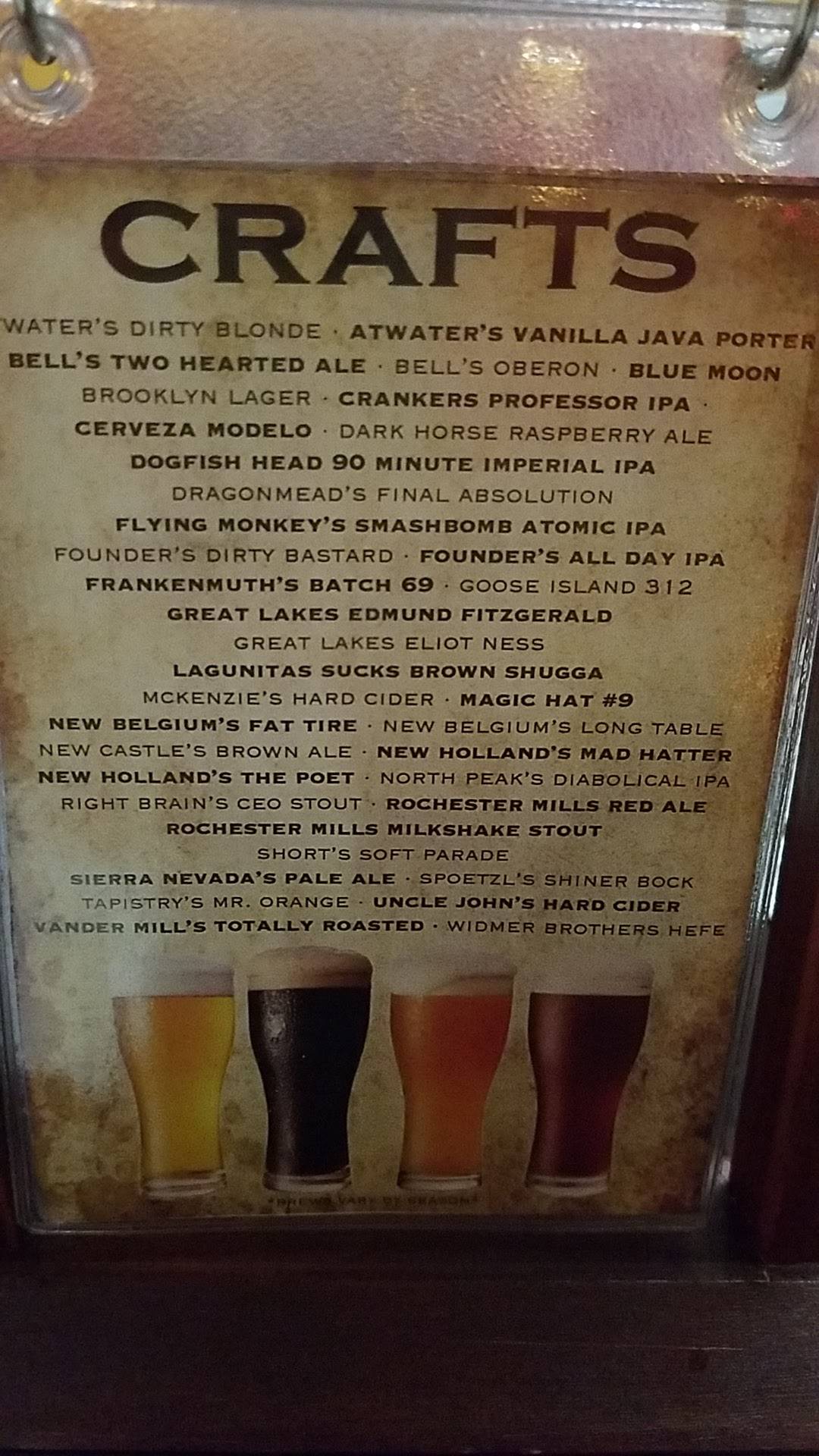 Menu at Milestone Grill pub & bar, Eastpointe