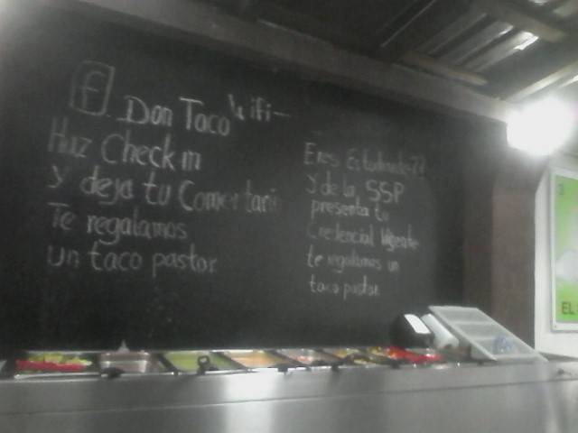Menu at Don Taco restaurant, Morelia, Blvrd Juan Pablo II 1150