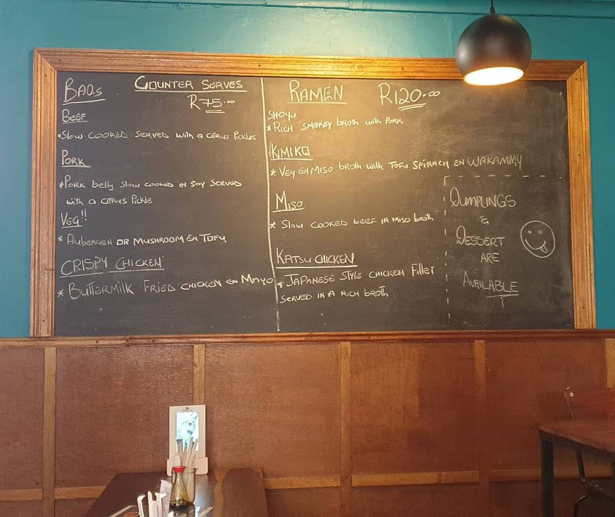 Menu at Downtown Ramen Asian Restaurant, Cape Town