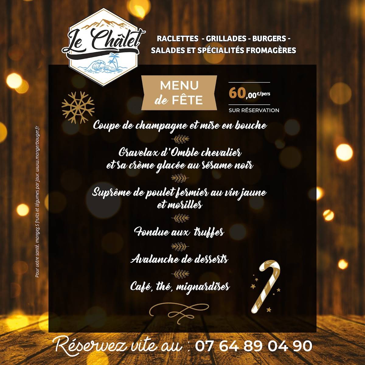 Menu au Le Châlet Dreux restaurant, Dreux