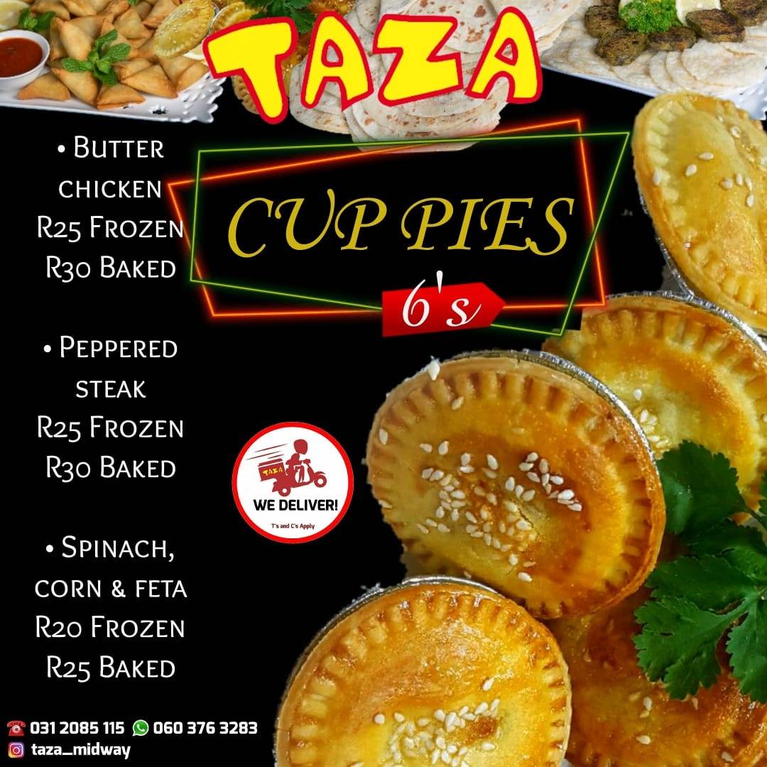 Menu at TAZA MIDWAY FOODS restaurant, Durban