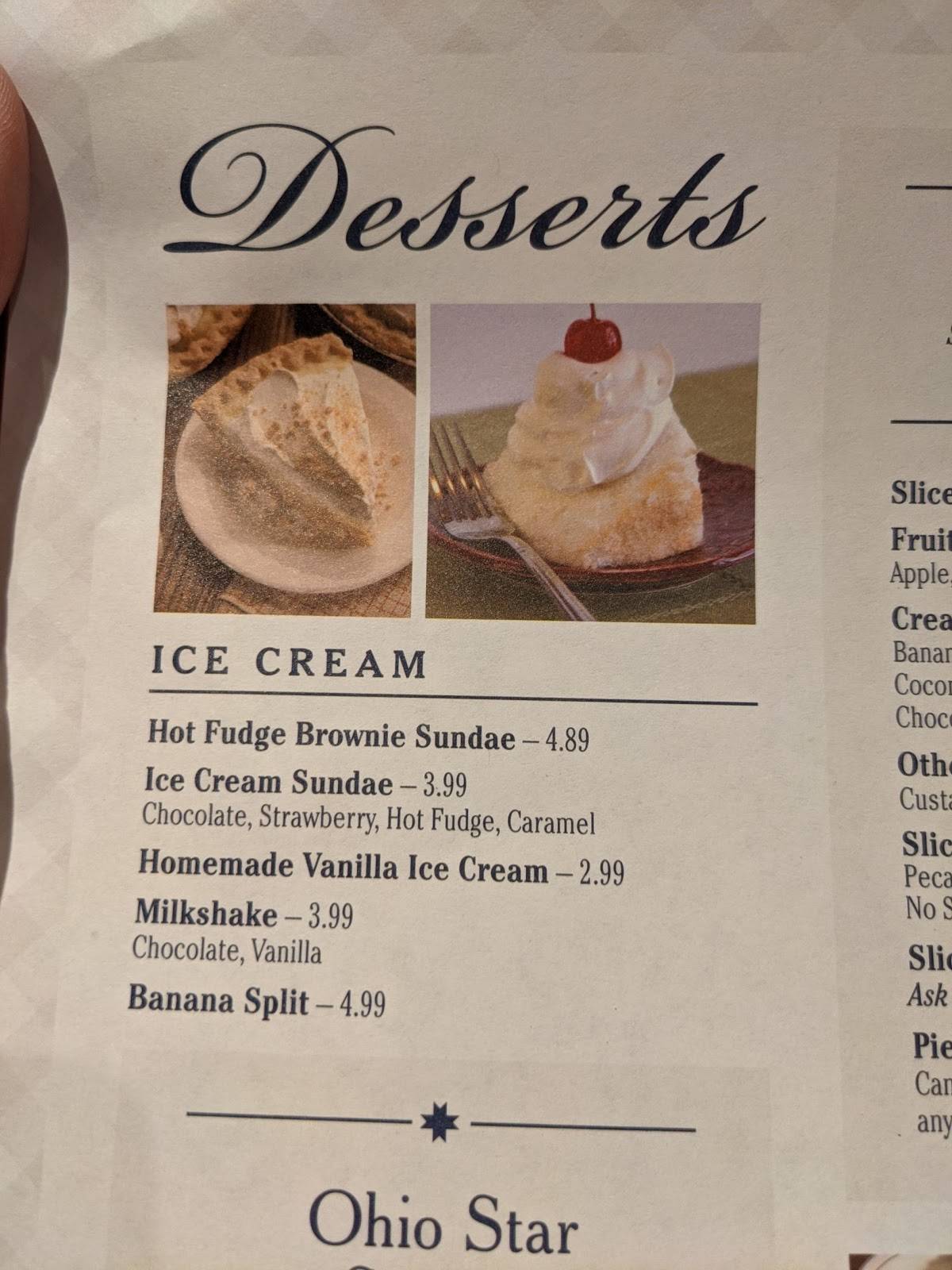 Menu at Dutch Valley Restaurant, Sugarcreek, Old Rte 39 NE