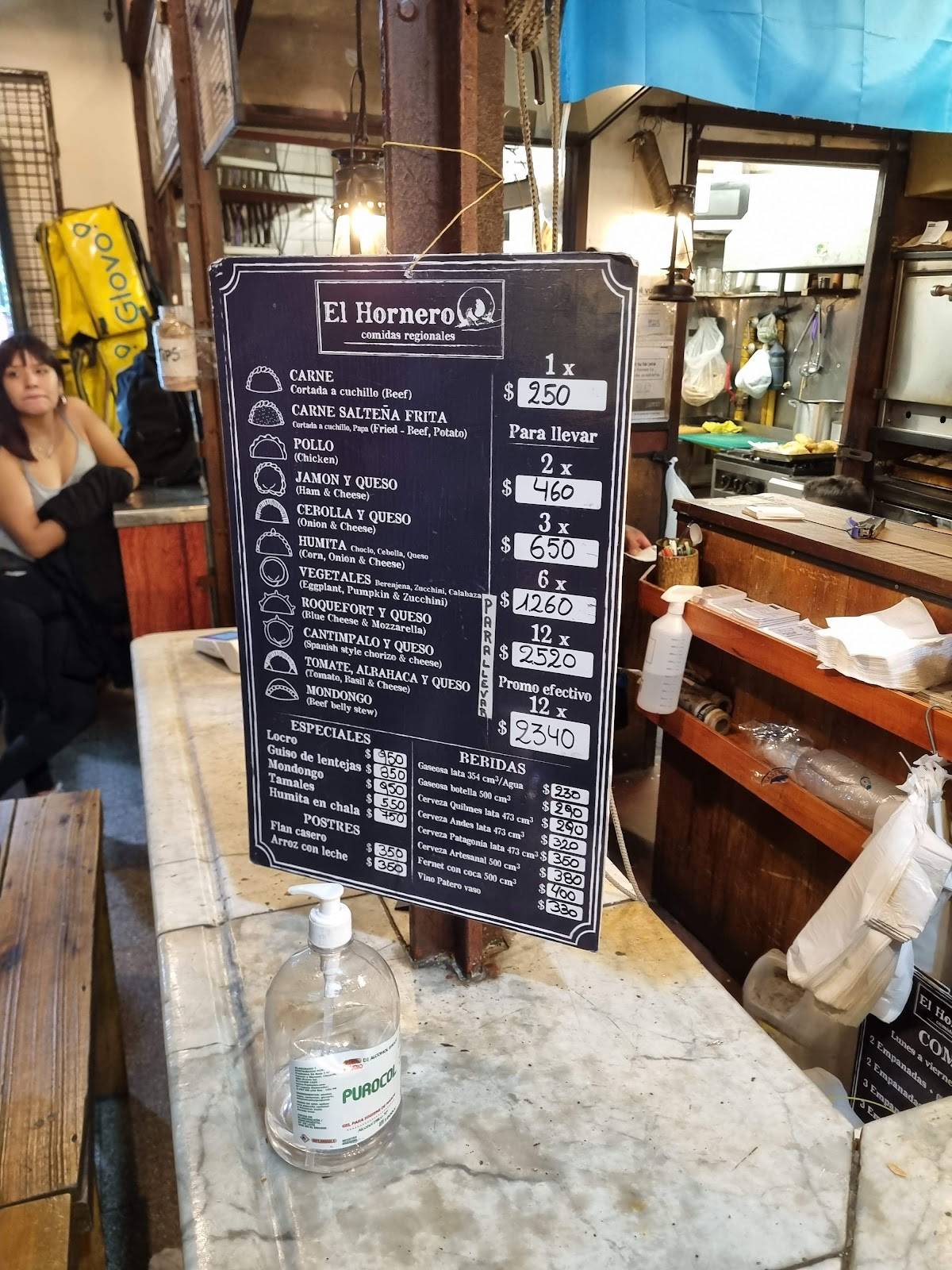 Carta del restaurante EL Hornero del San Telmo, Buenos Aires, Calle ...
