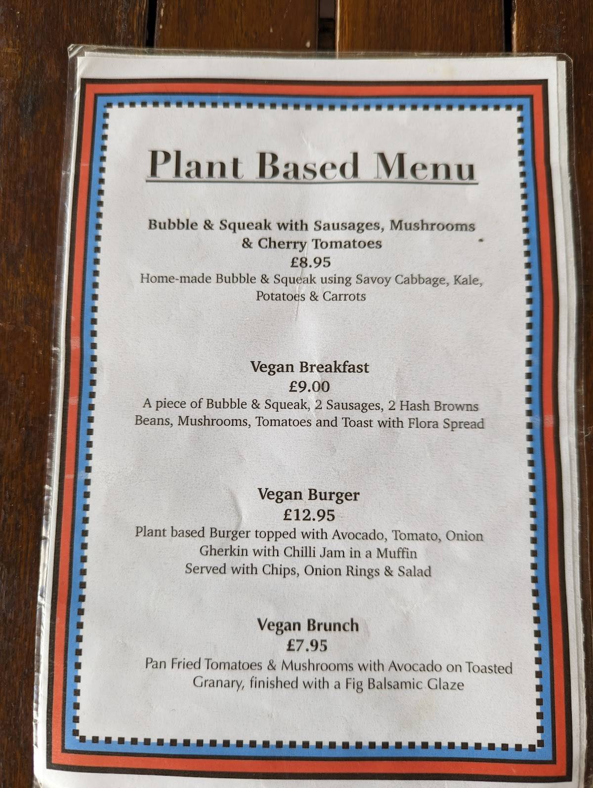Menu at Edge Restaurant, Weymouth