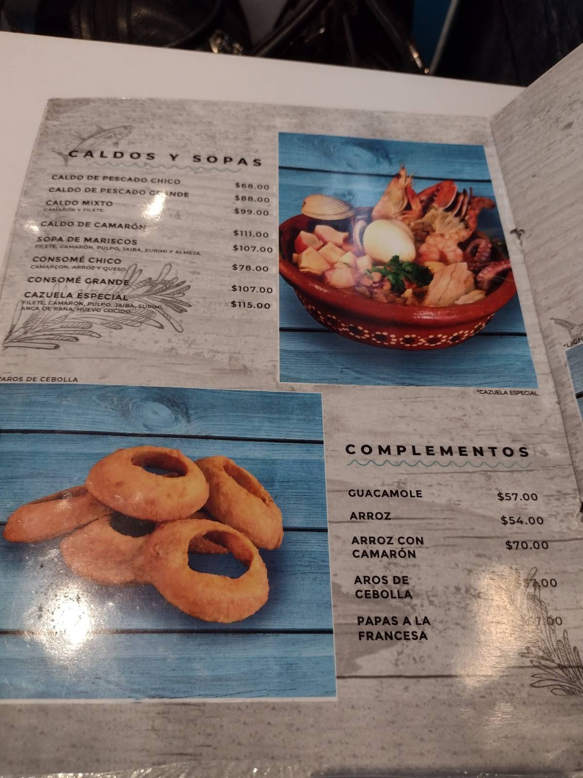 Carta del restaurante El Calamar del Monterrey (Suc. Concordia), Apodaca