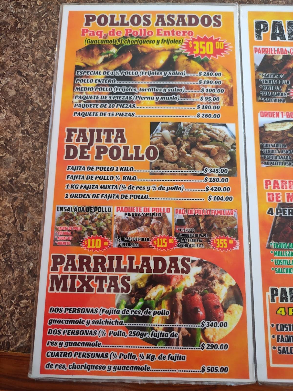 Carta del restaurante El Pollo del Taco, Ciudad Río Bravo, Av ...