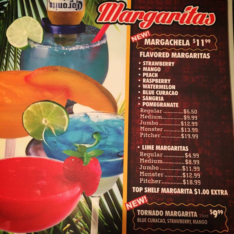 Menu at El Toro Loco restaurant, Memphis, Poplar Ave
