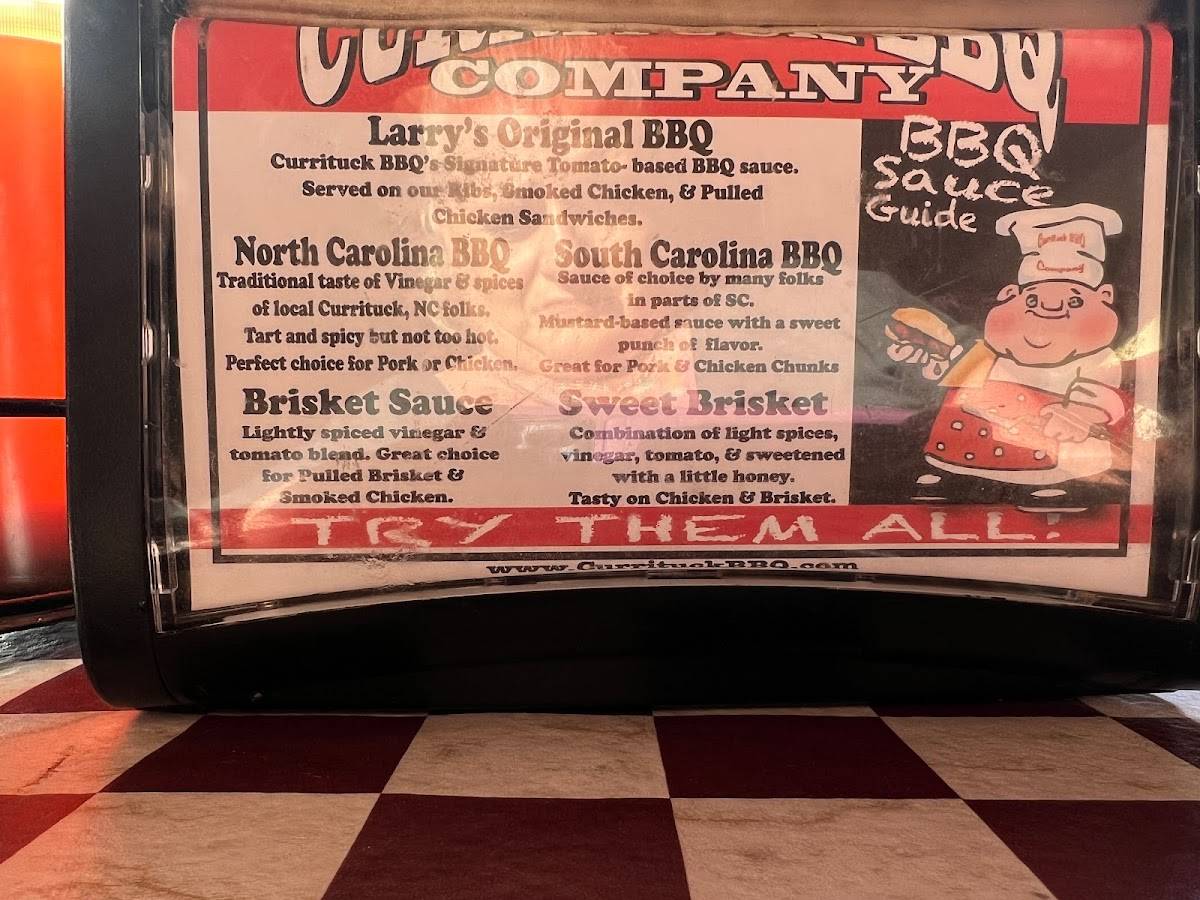 Menu at Currituck BBQ II, Elizabeth City, Elizabeth City