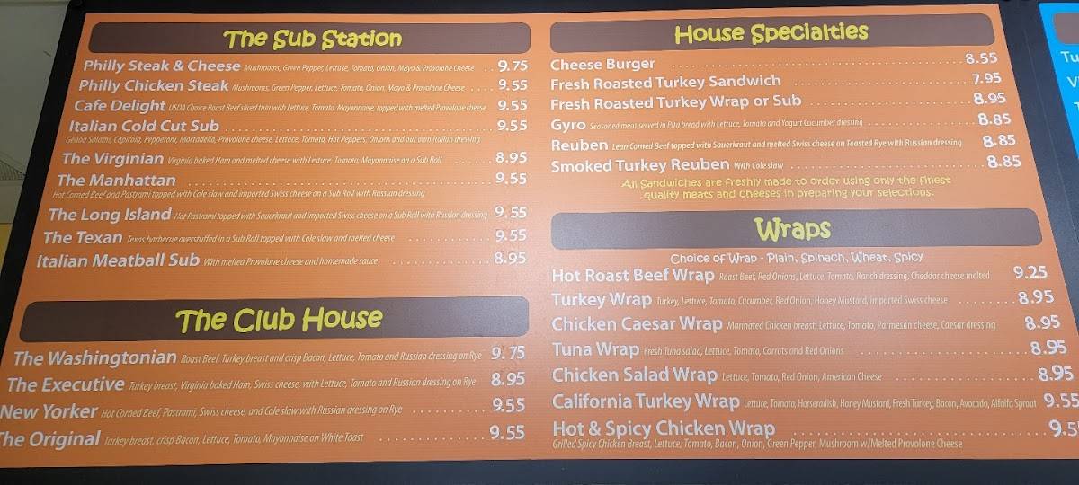 Menu at Emily's Kitchen restaurant, Rockville, 11200 Rockville Pike
