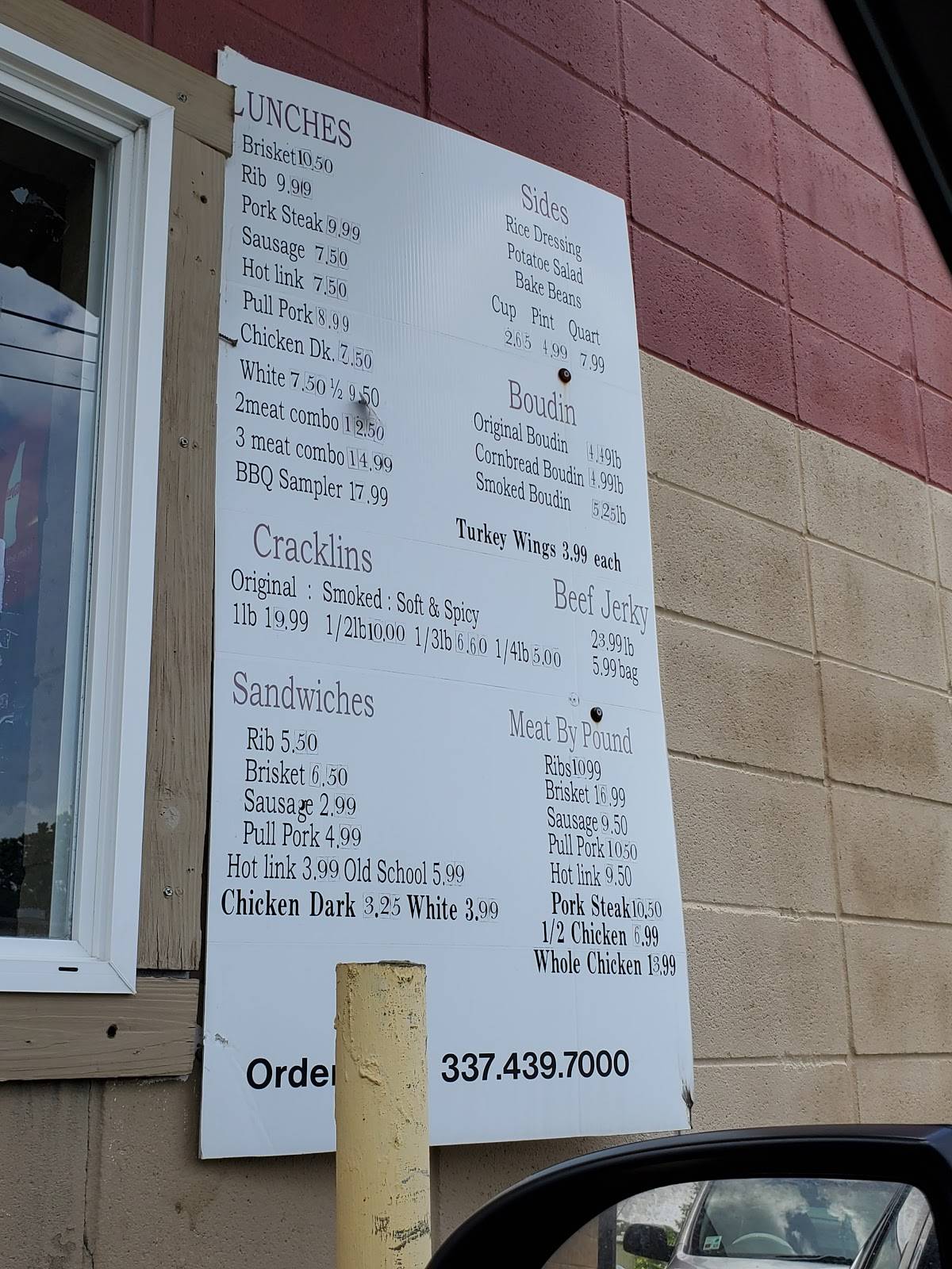 Menu at Famous Foods BBQ, Lake Charles