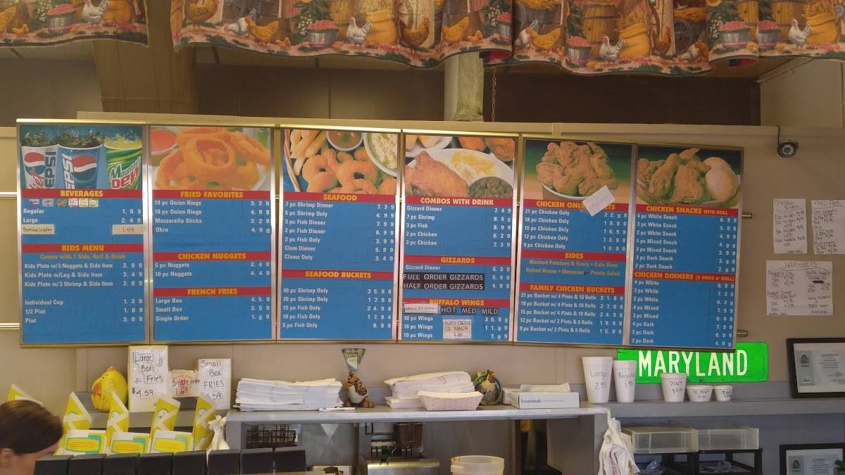 Menu at Maryland Fried Chicken fast food, Leesburg