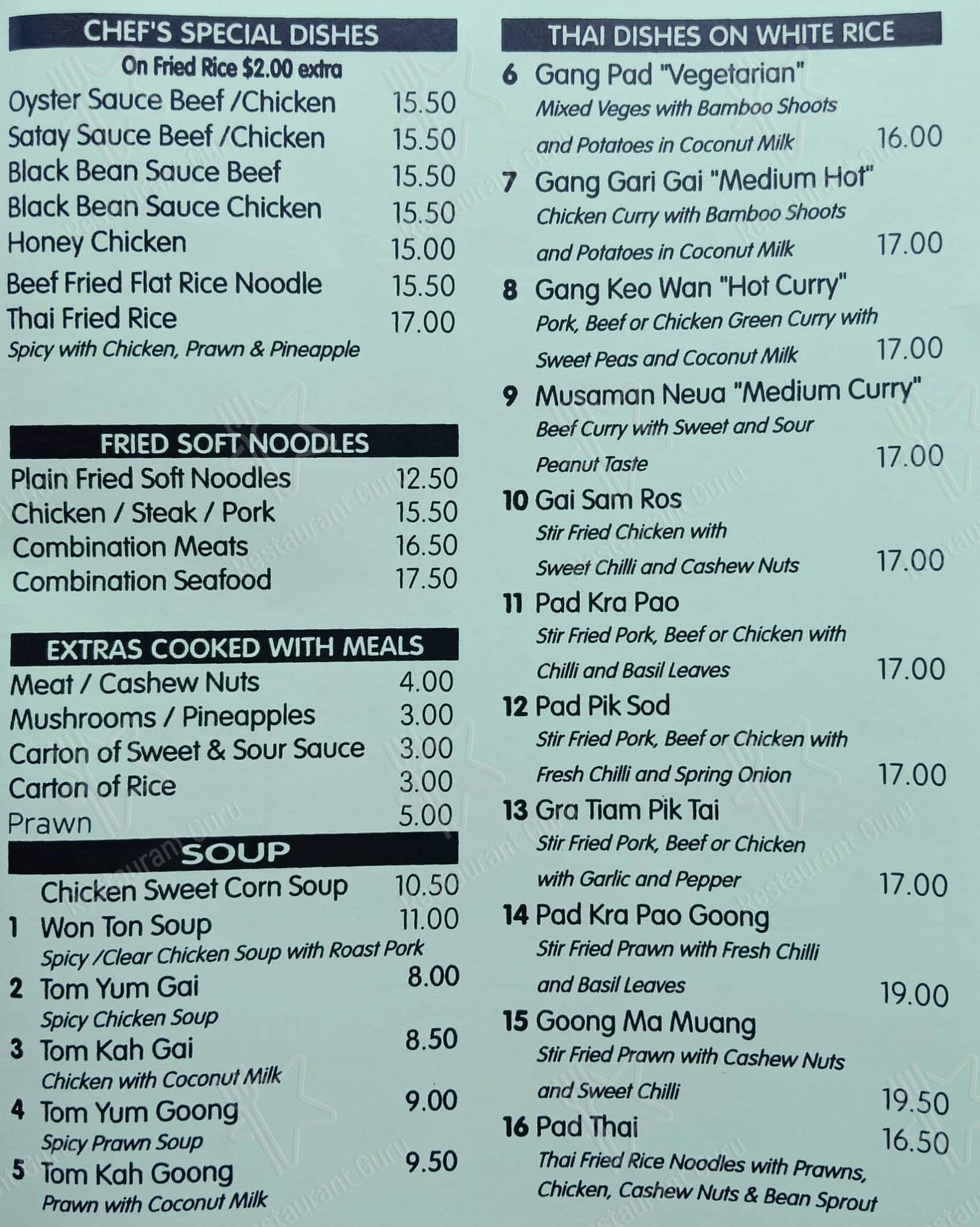 Menu at St Heliers Takeaway fast food, Auckland