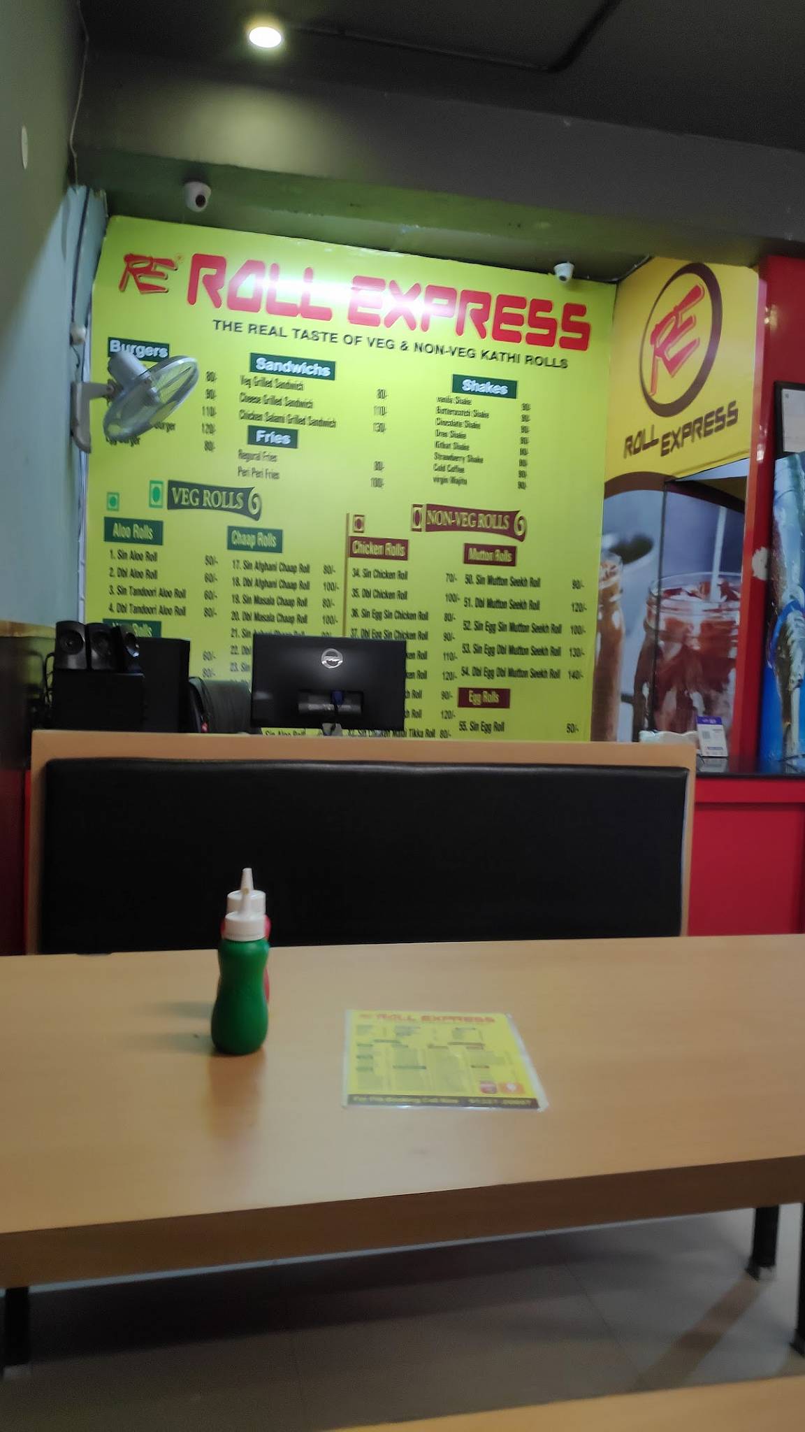 Menu at Roll Express, Fatehgarh Sahib