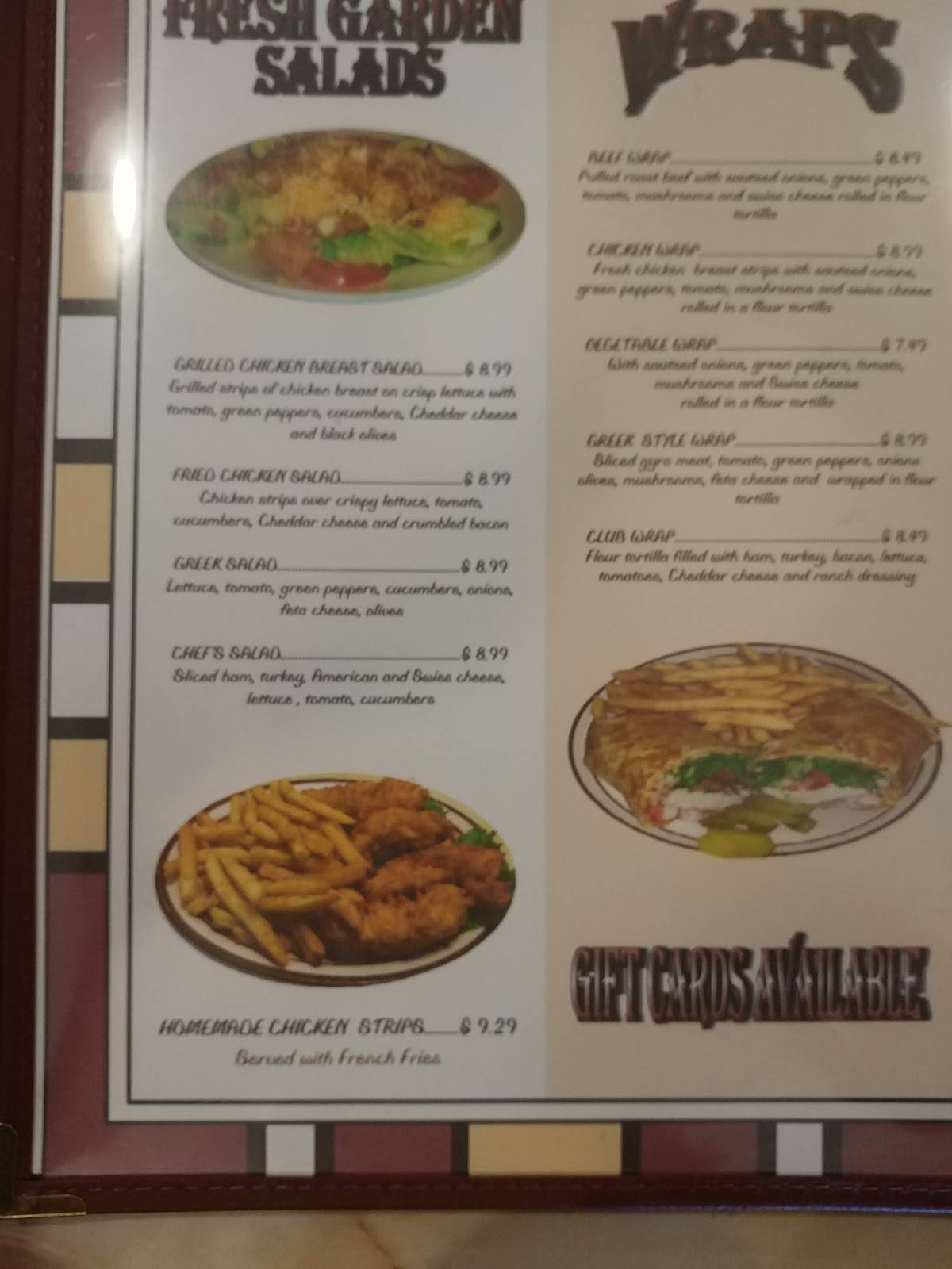 Menu at Fiona's Family Restaurant, Wood River