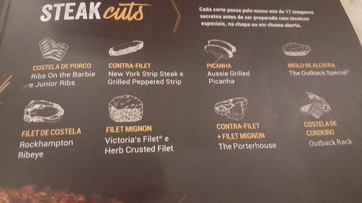 Menu em Outback Steakhouse, Florianópolis