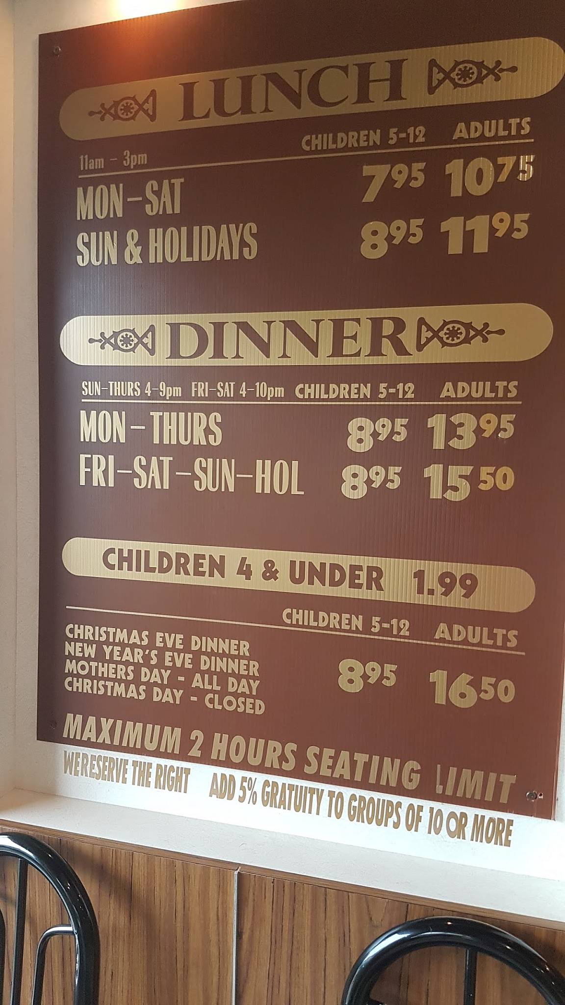 Menu at Foody Goody Chinese Buffet Restaurant, Winnipeg, Regent Ave W