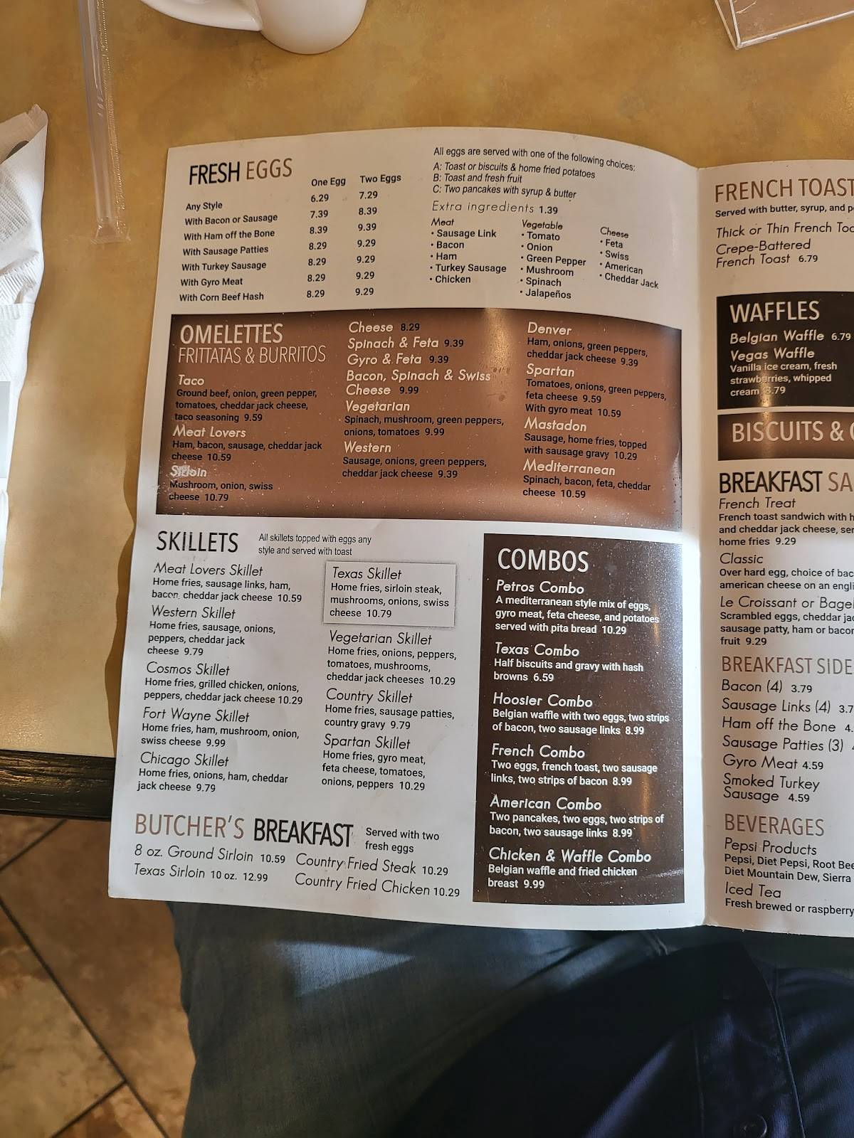 Menu at Cosmos Restaurant, Fort Wayne, Lima Rd