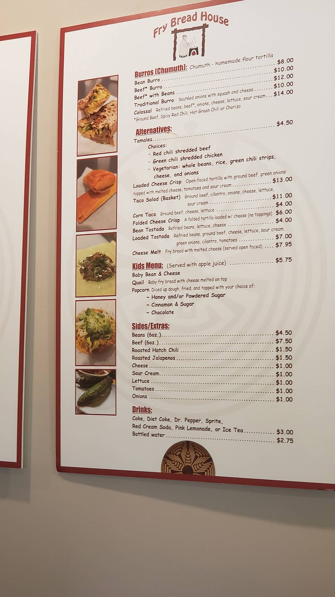 Menu at Fry Bread House restaurant, Phoenix, N 7th Ave