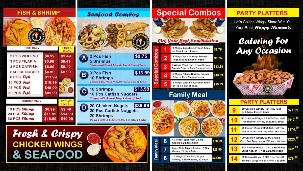 Menu at GOLDEN WINGS FISH & CHICKEN THE BEST CHICKEN IN TOWN restaurant ...