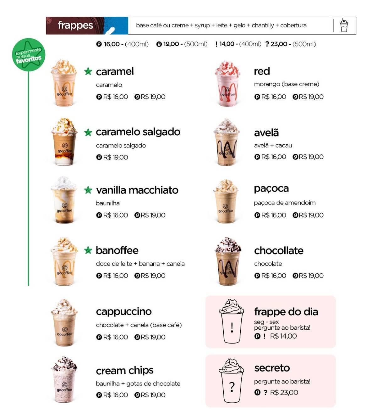 Menu em Go Coffee Universitário restaurante, Uberaba