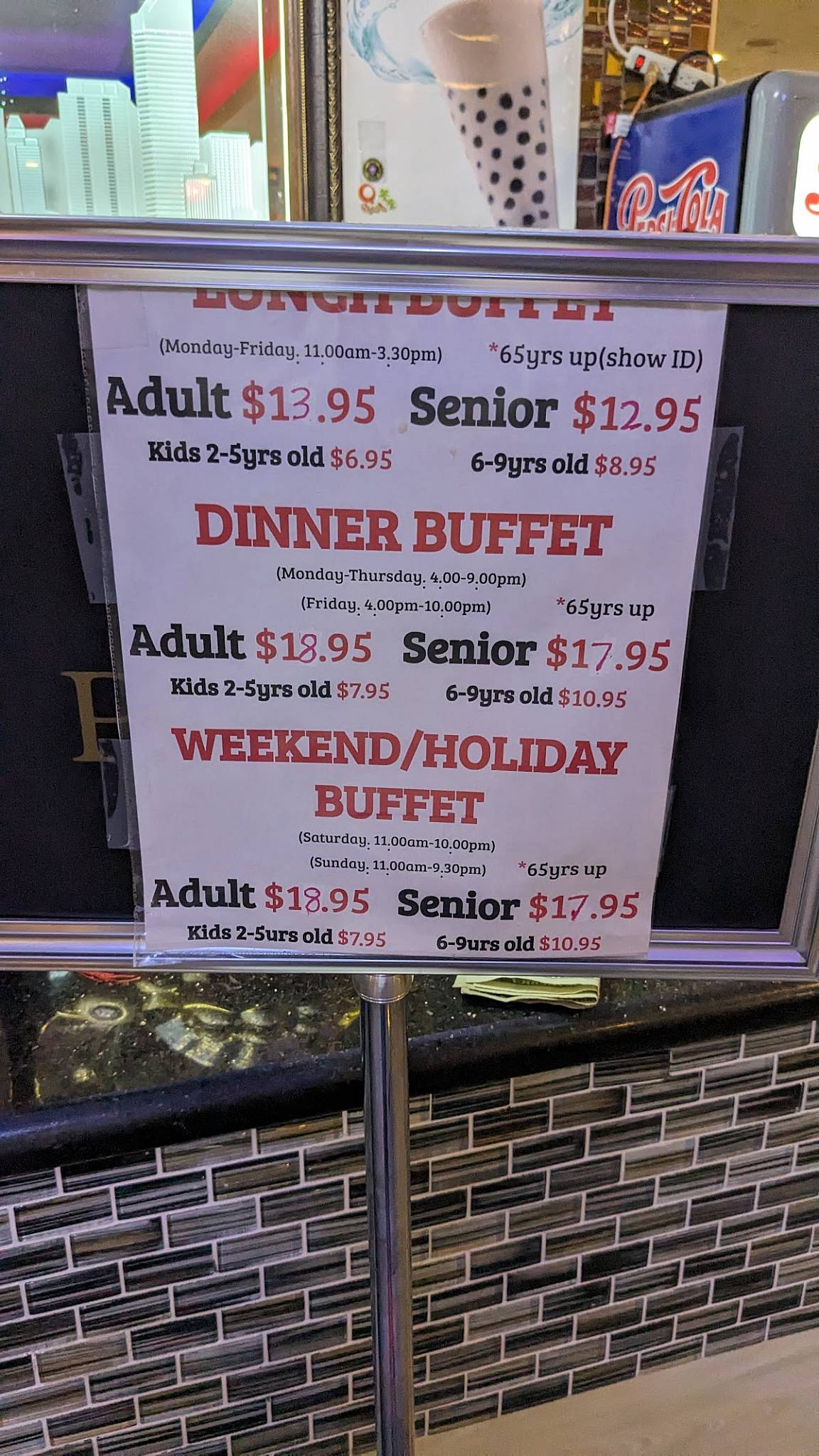 Menu at Golden Buffet & Grill restaurant, Bailey's Crossroads