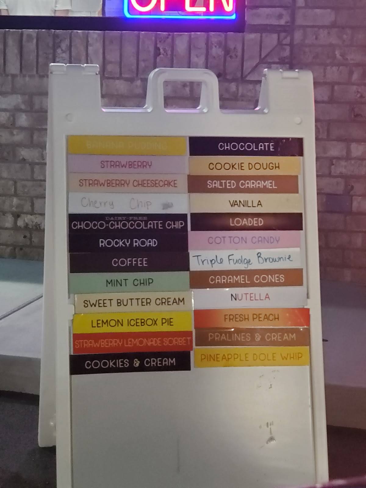 Menu at Golly G's Coffee, Ice Cream & Sweets - Greenbrier, Greenbrier