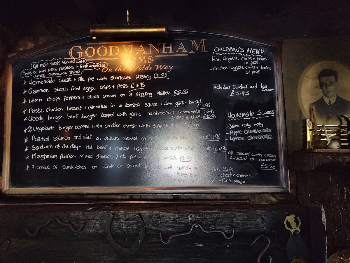 Menu at The Goodmanham Arms pub & bar, Goodmanham, Main St