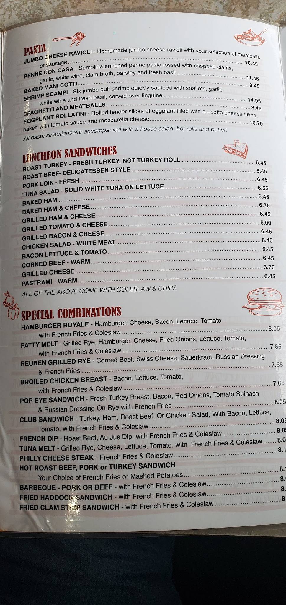 Menu at Dobb's Country Kitchen restaurant, Hallstead