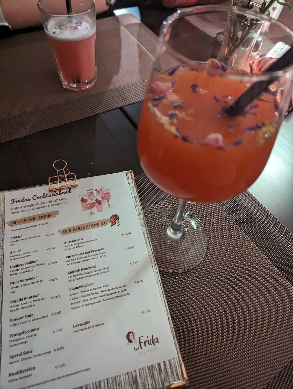 Menu at Café bei FRIDA cafe, Grevenbroich