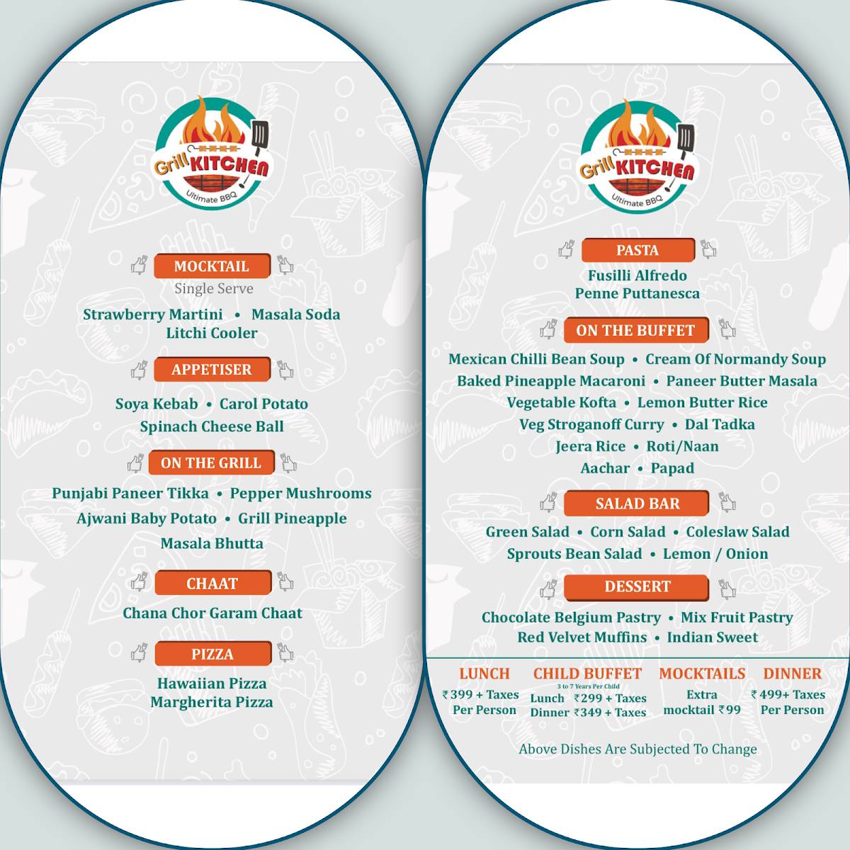 Menu at Grill kitchen Ultimate BBQ Sindhu Bhavan, Ahmedabad
