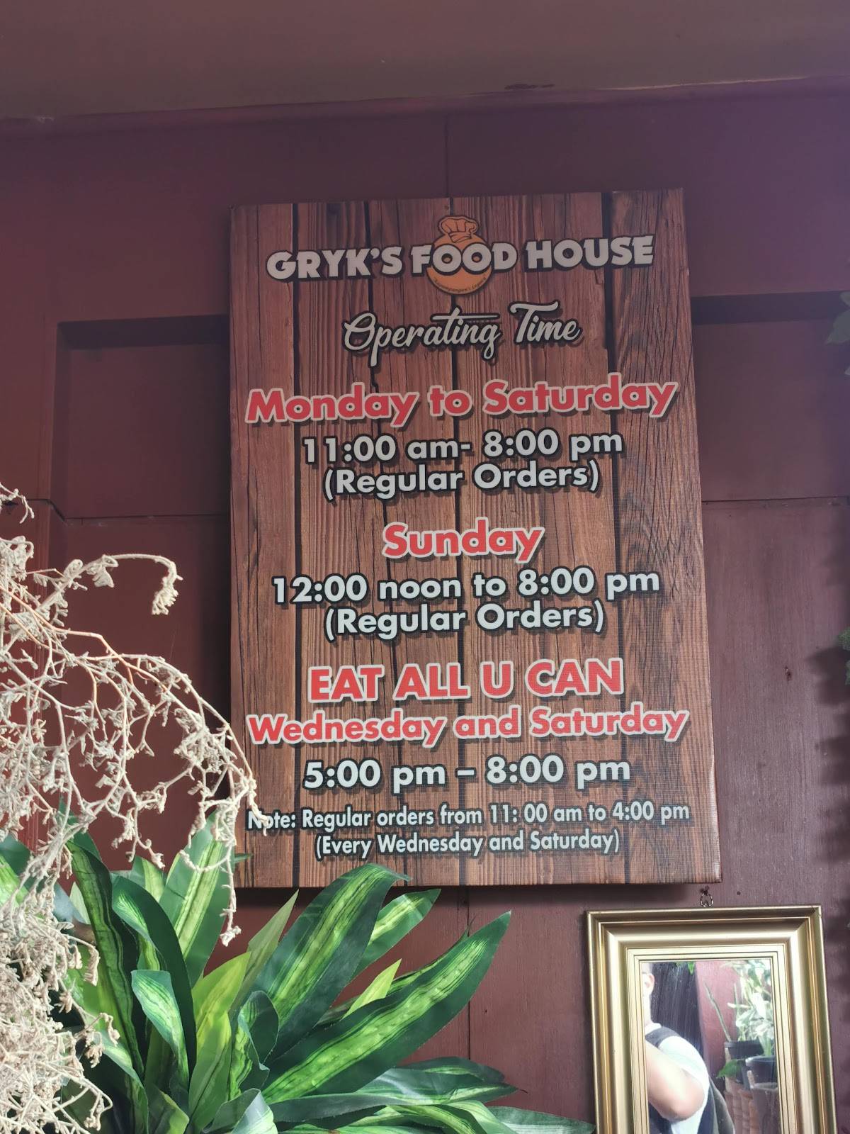 Menu at Gryk's Food House restaurant, Koronadal City