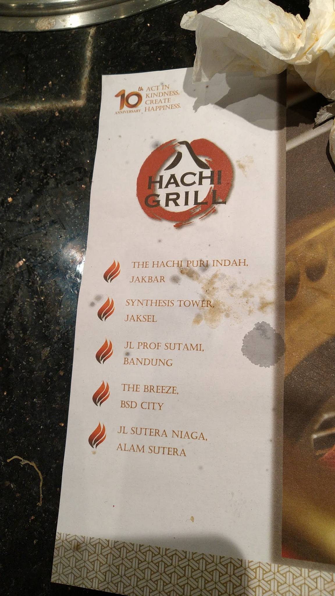Carta del restaurante Hachi Grill Puri Indah, West Jakarta