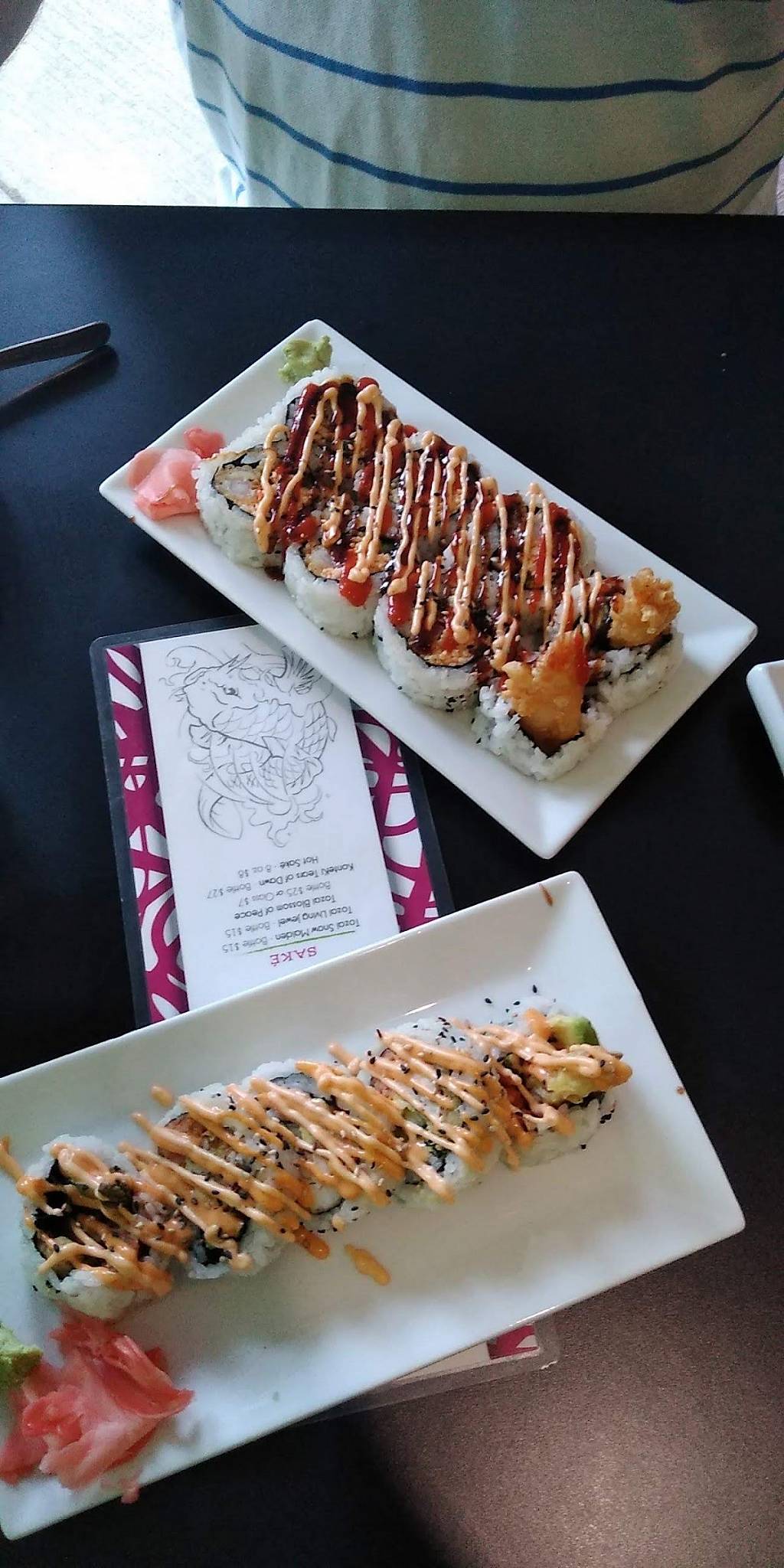 Menu at Han the Sushi Man restaurant, Joplin