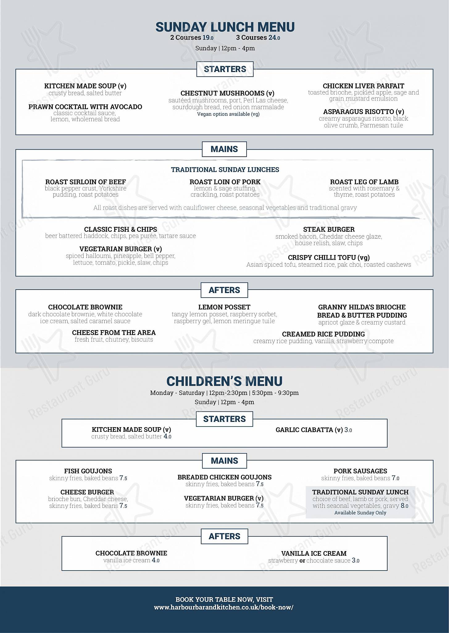 Menu at 1832 pub & bar, Porthcawl