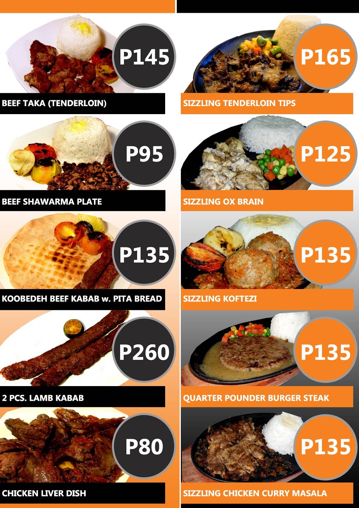 Menu at Hassan Kabab and Steaks pub & bar, Quezon City, Katipunan Ave
