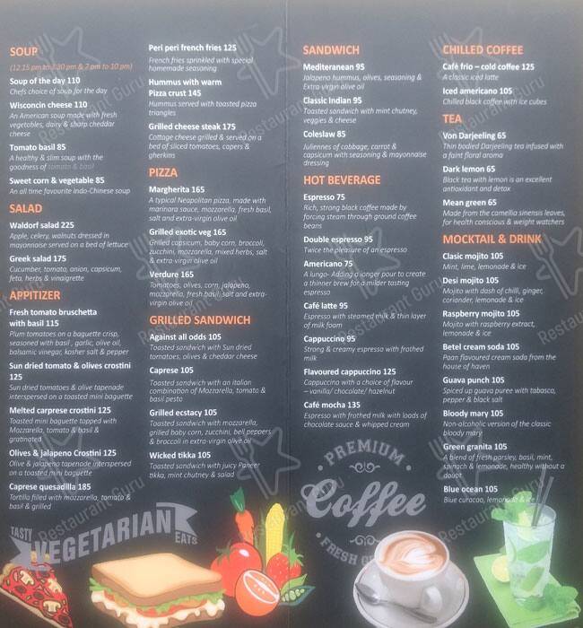 Menu at Haven Sampoorna, Chennai