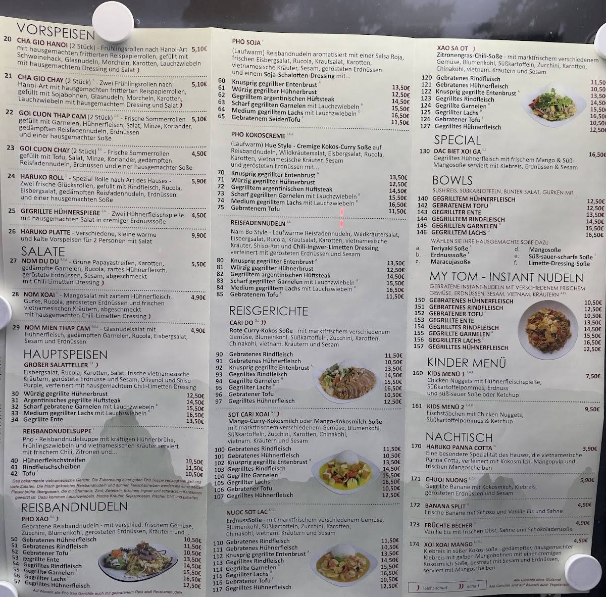 Speisekarte von Haruko Sushi & Asia Küche restaurant, Hilden