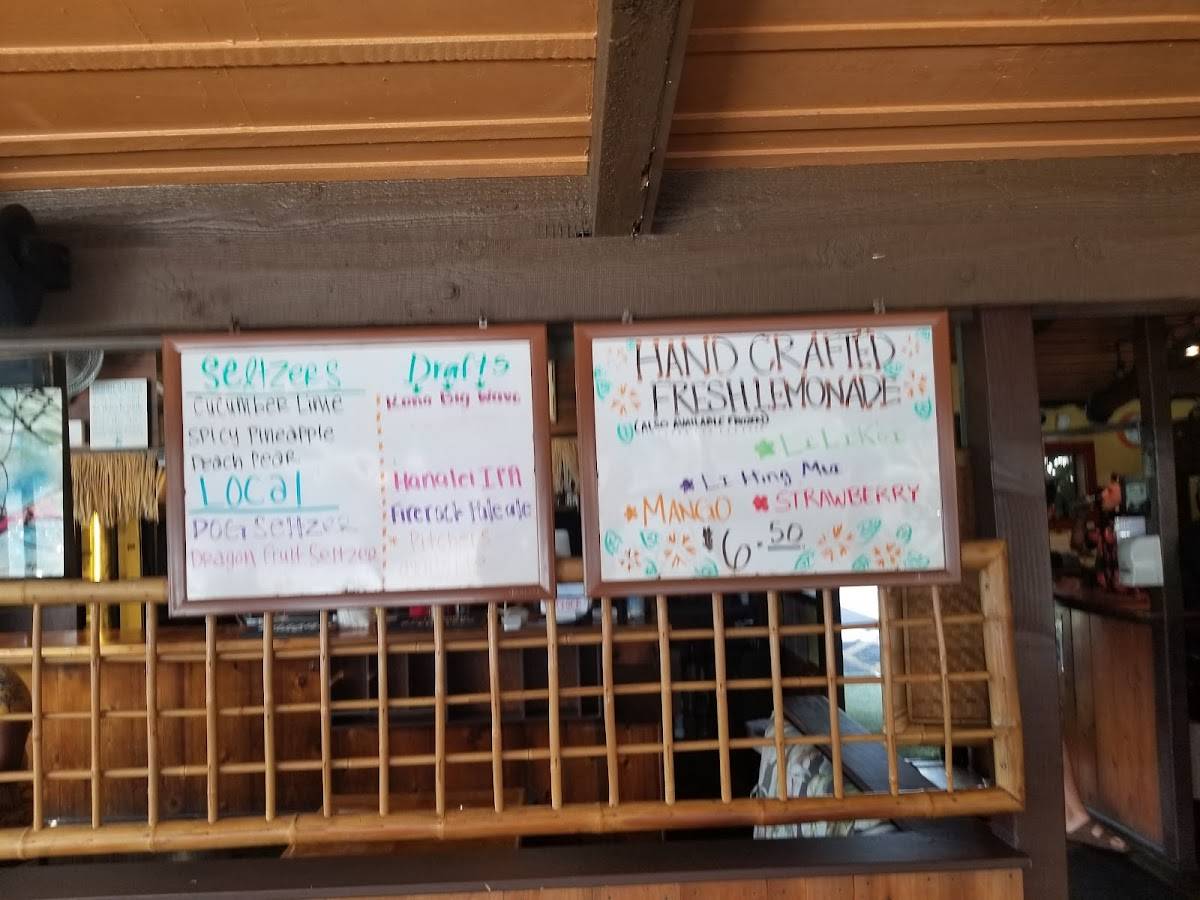 Menu at Ponds Hilo restaurant, Hilo