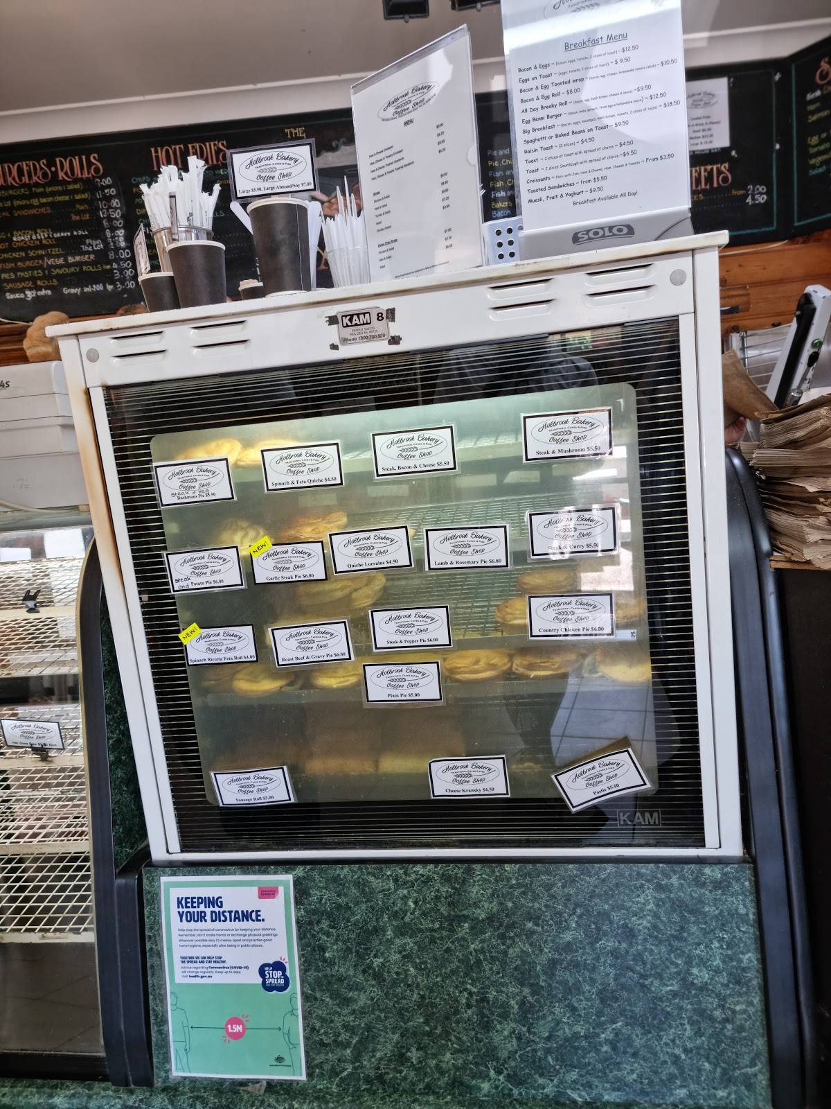 Menu at Holbrook Bakery, Holbrook, 126 Albury St