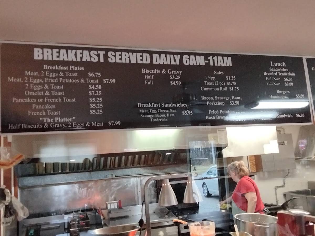 Menu at Holt's Cafe, Judah