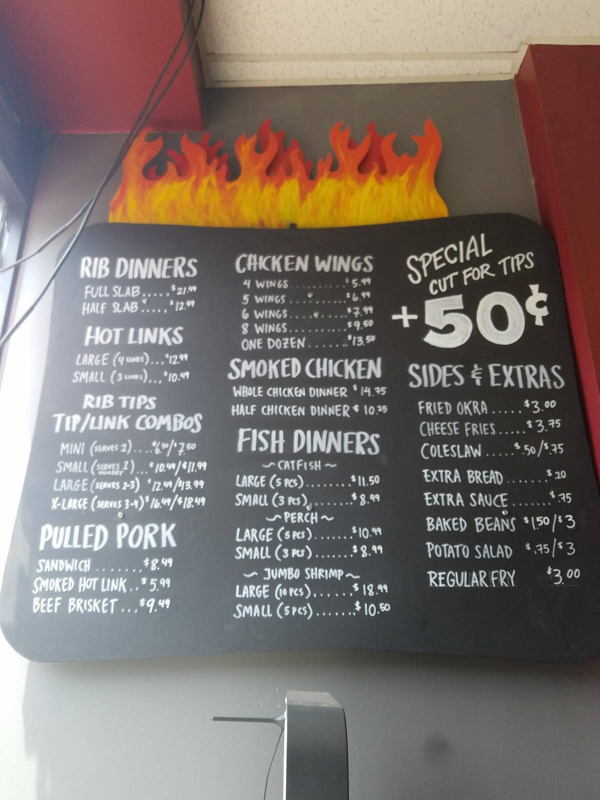 Menu at Honey 1 BBQ, Chicago, 746 E 43rd St