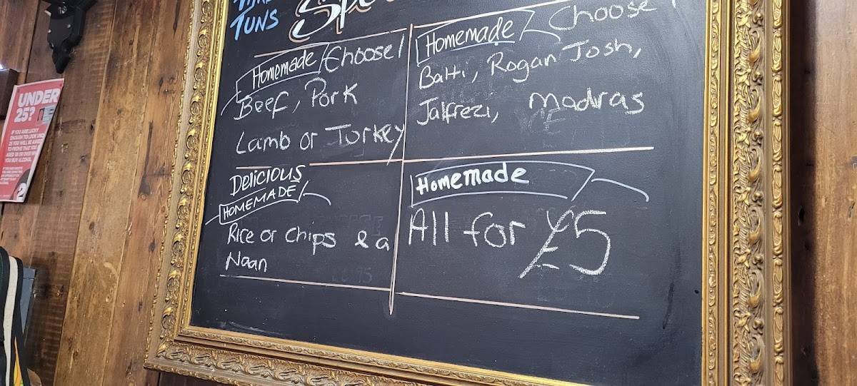 Menu at The Three Tuns pub & bar, Honiton