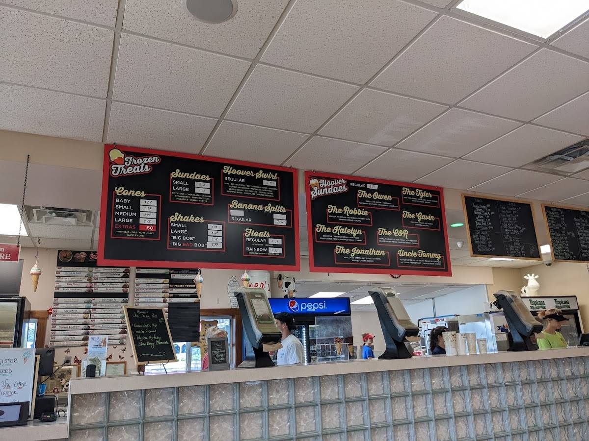 Menu at Hoover's Restaurant, Sanborn