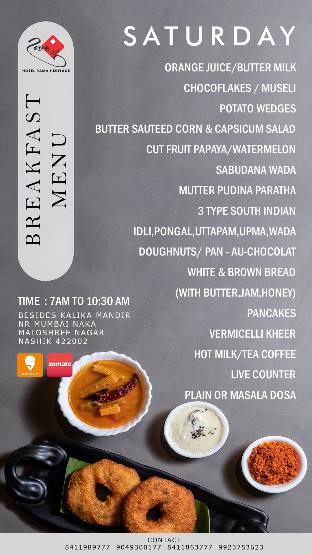 Menu at Hotel Rama Heritage Pure Veg Restaurant, Nashik
