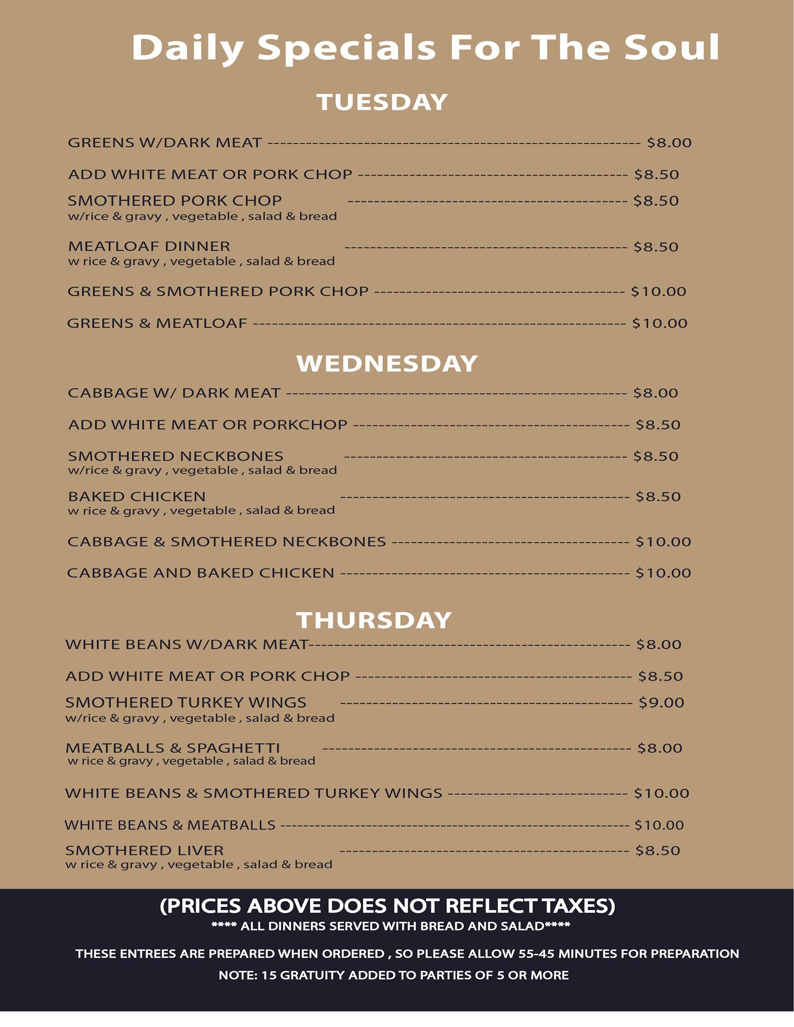 Menu at Hurst’s Restaurant and Seafood, Kenner