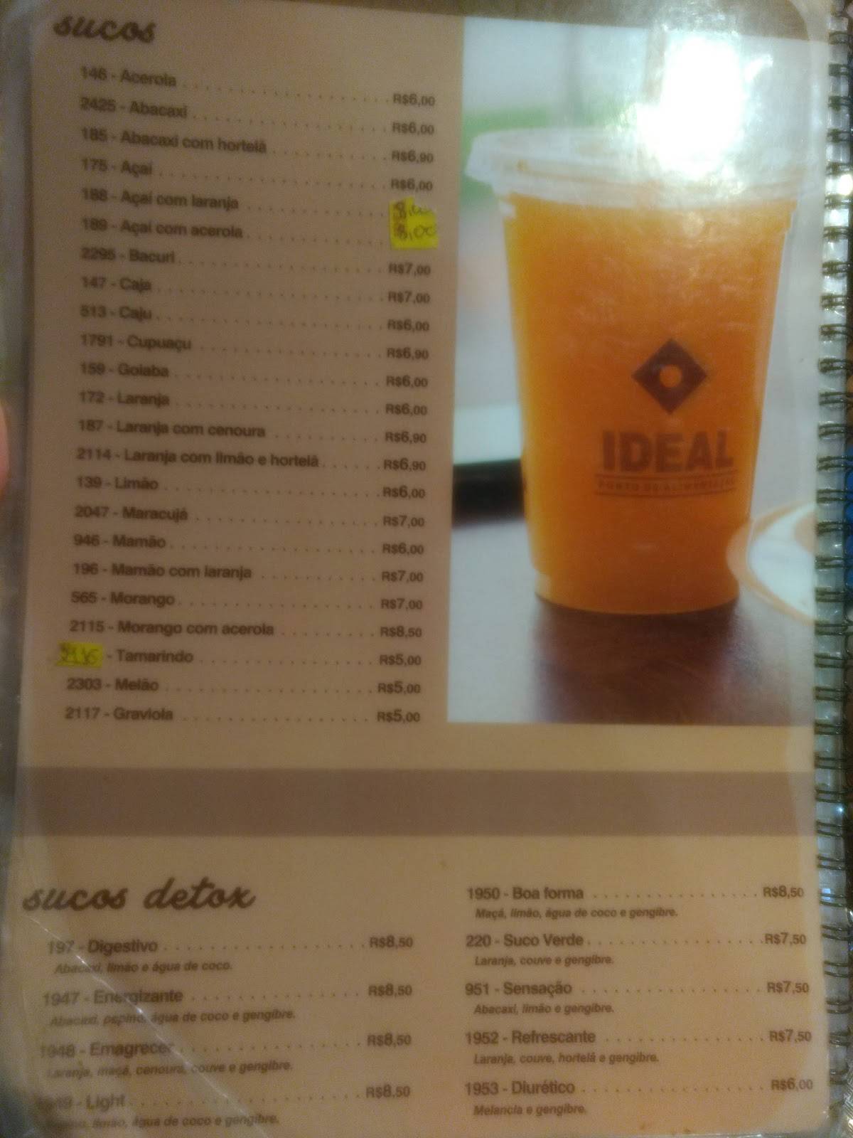 Menu at IDEAL FEEDING POINT, Teresina, Av. Ininga