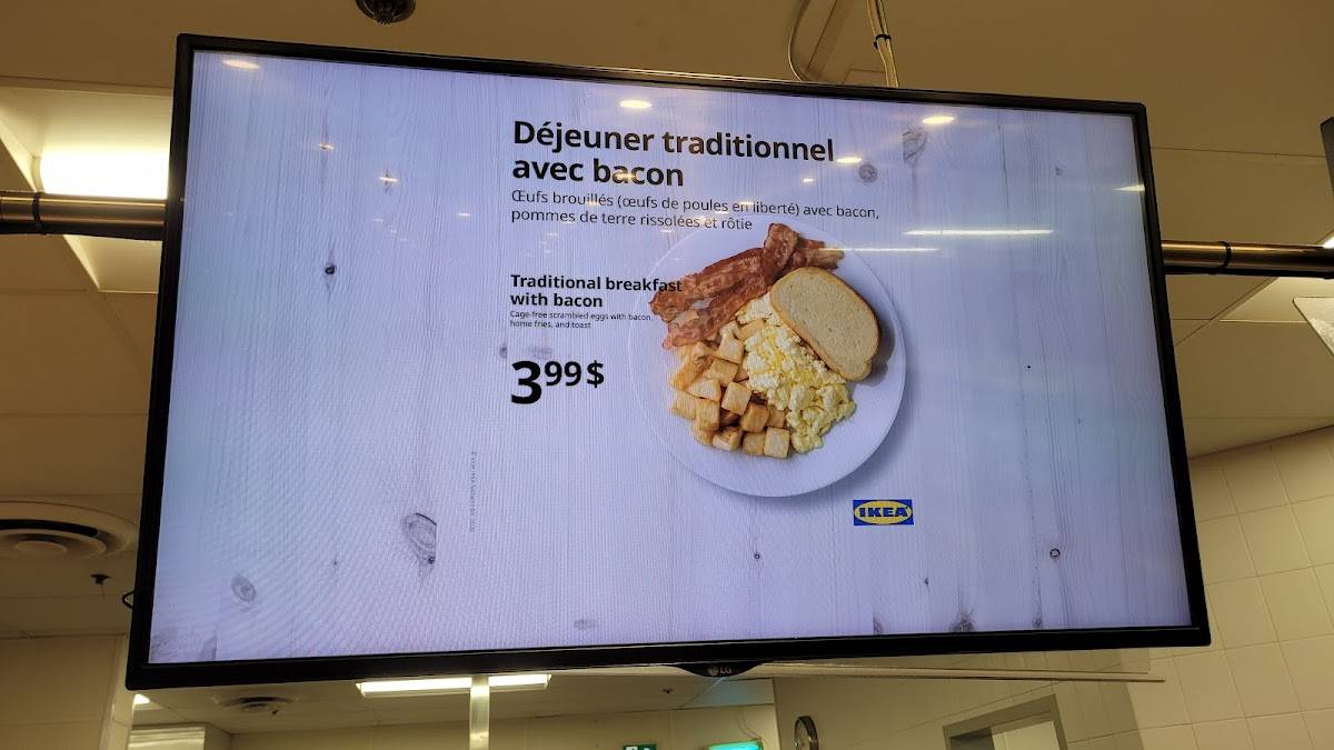 Menu at IKEA Montreal - Restaurant, Montréal