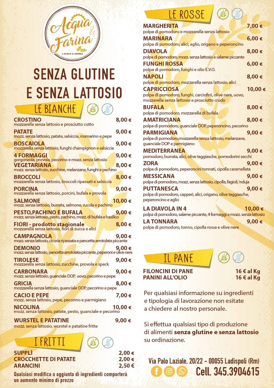 Menu da Il Peperoncino Innamorato, Ladispoli