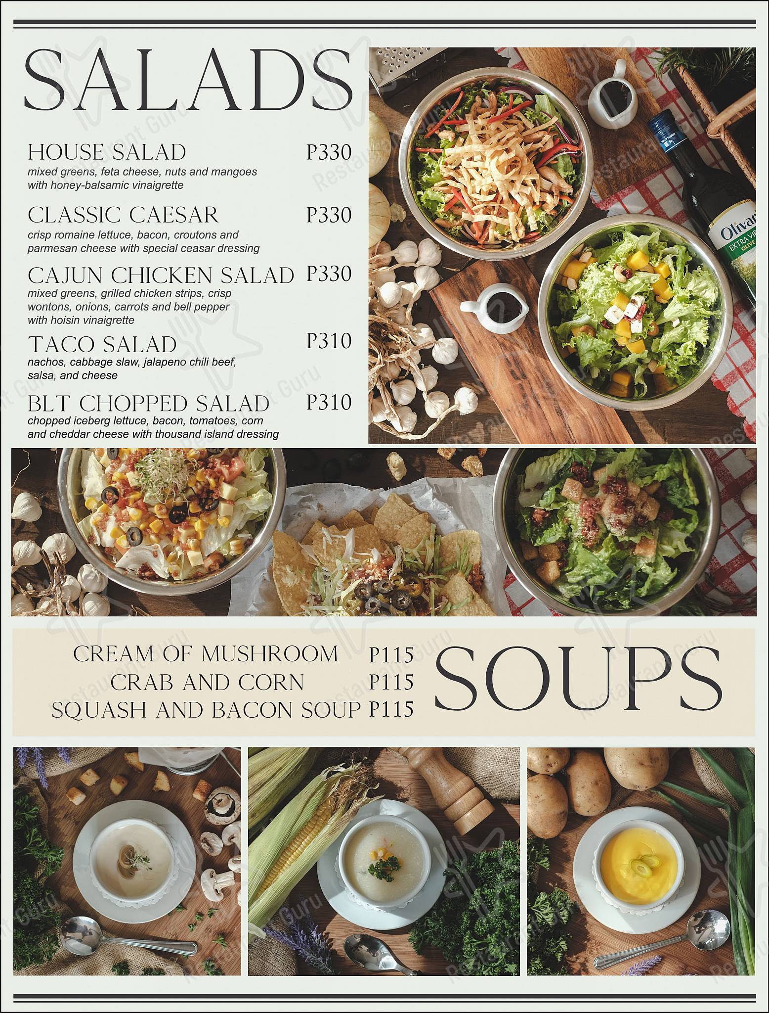 Menu at Casa De Celo restaurant, Imus