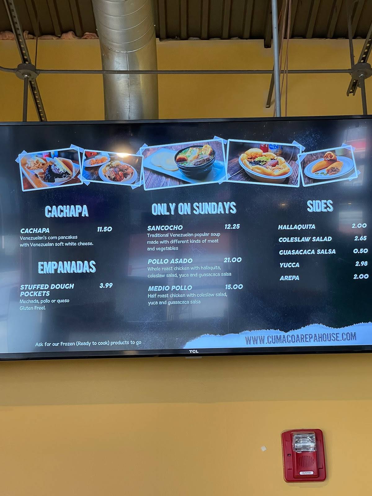 Menu at Cumaco Arepa House restaurant, Indianapolis